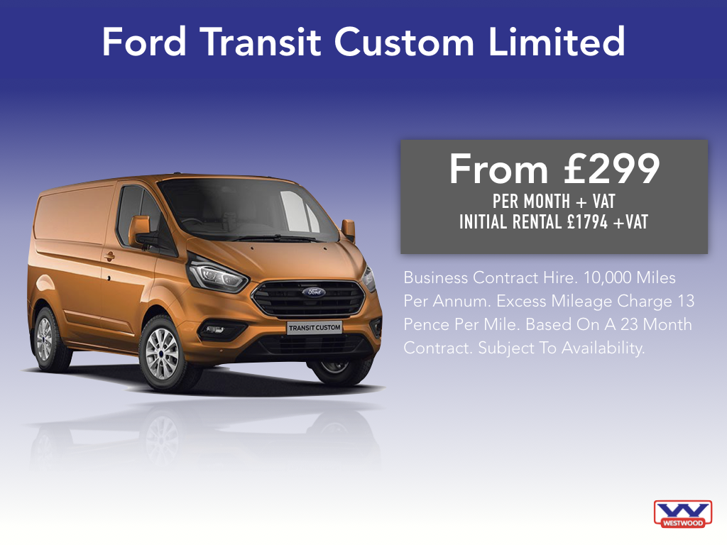 Ford Transit Custom Limited | Contract Hire With Westwood Motor Group